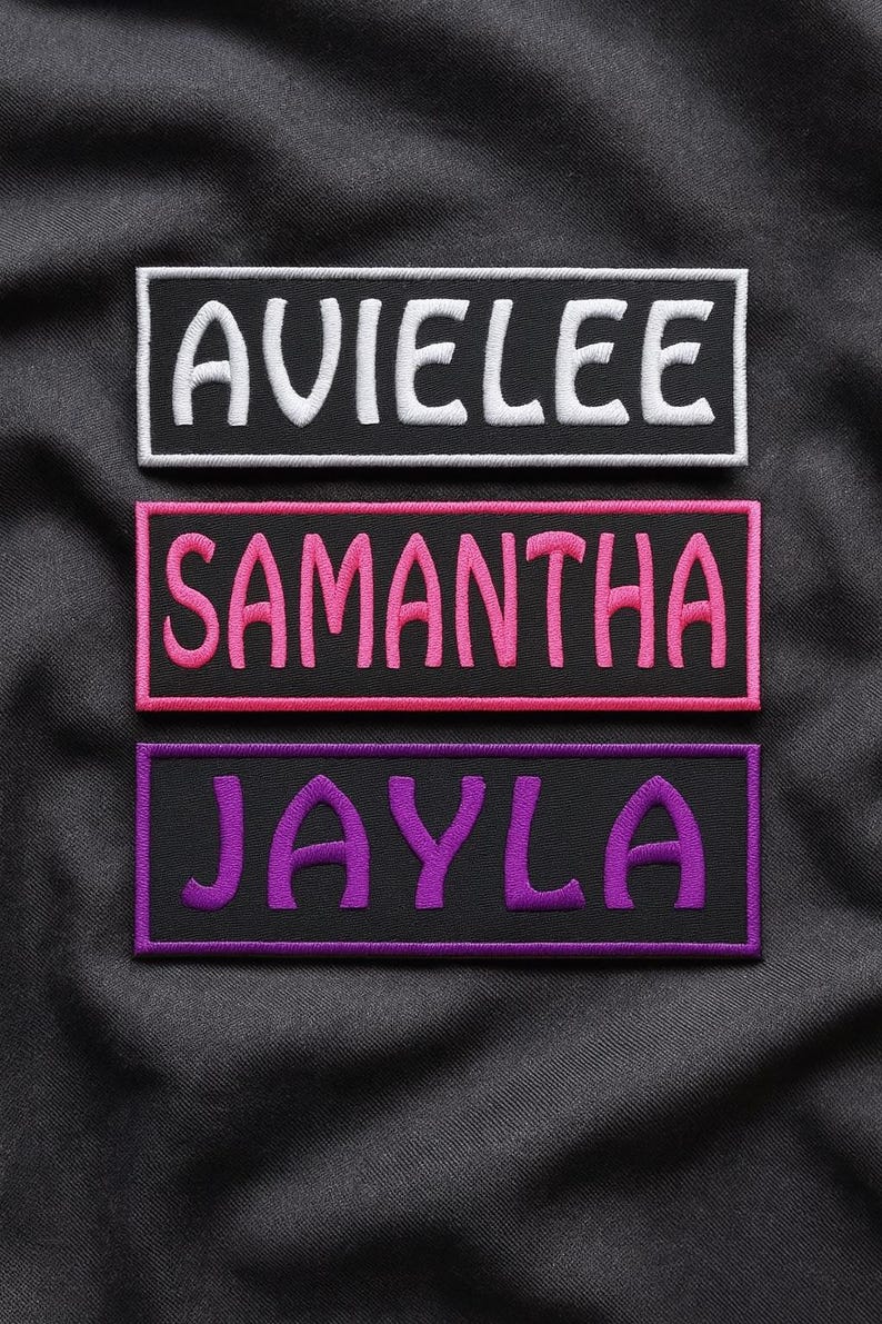 Custom Your Name Personalized Name Tag 5" X 1.5" Embroidered Patch Iron ...