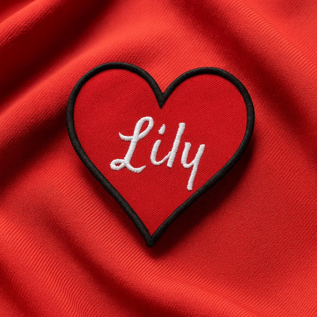 Custom "your Name" Personalized Valentine's Day Heart Embroidered Patch ...