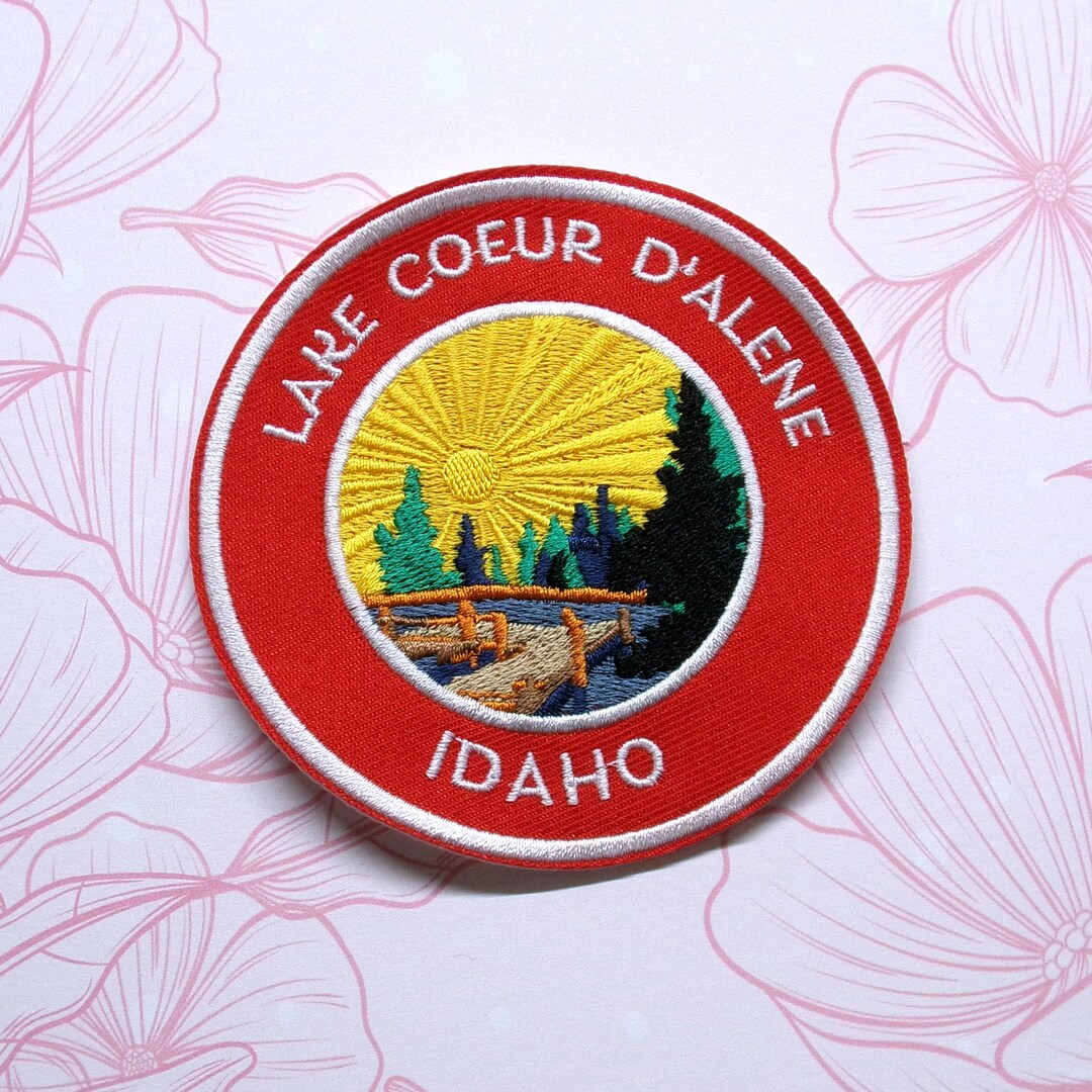 Lake Coeur D'alene Idaho Patch Embroidered Iron-on/sew-on Applique for Vest Clothing Vest ...