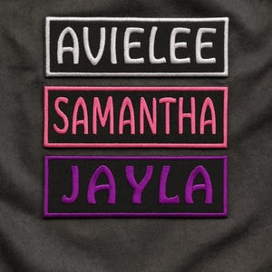 Custom Your Name Personalized Name Tag 5" X 1.5" Embroidered Patch Iron ...