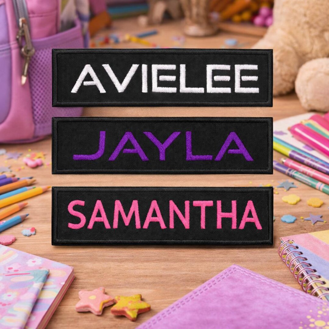 Custom Your Name Personalized Name Tag 5" X 1.5" Embroidered Patch Iron ...