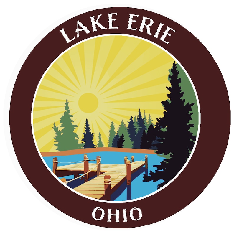 Lake Erie Ohio 3.5 Die-cut Vinyl Decal Sticker - Etsy