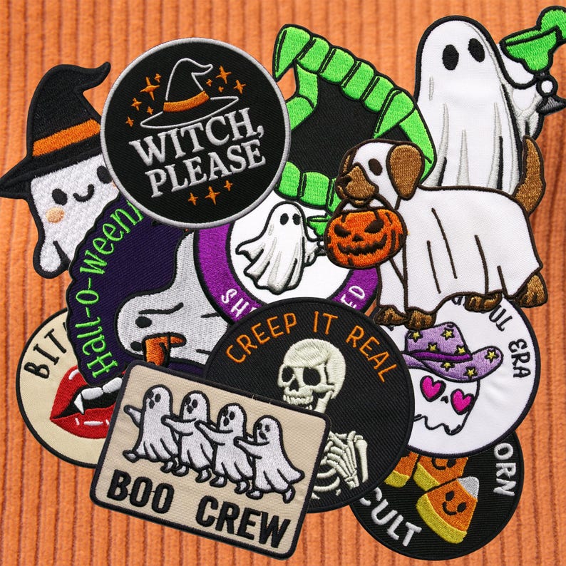 Ghost Patch/iron-on Patch/halloween Costume, Kids Patches, Spooky/trick ...