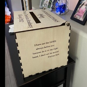 Custom Graduation Party Card Box | Laser Engraved Keepsake With ...