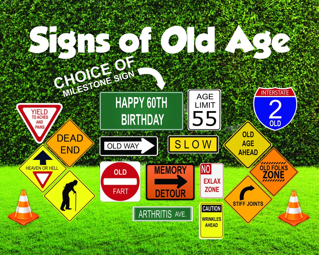 Over the Hill Yard Sign | Sign of Old Age | Old Age Humor | Happy ...