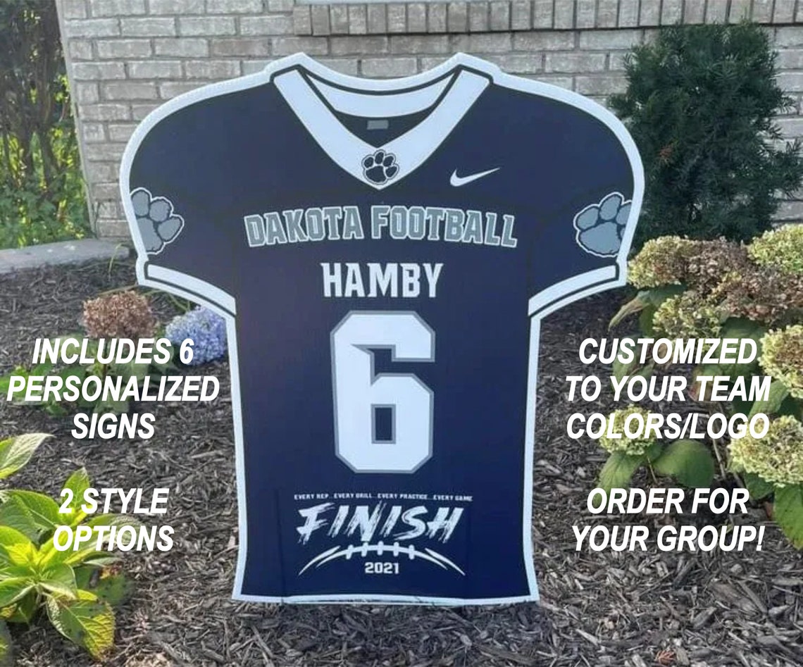Football Player Yard Signs 6 SIGNS INCLUDED - Etsy