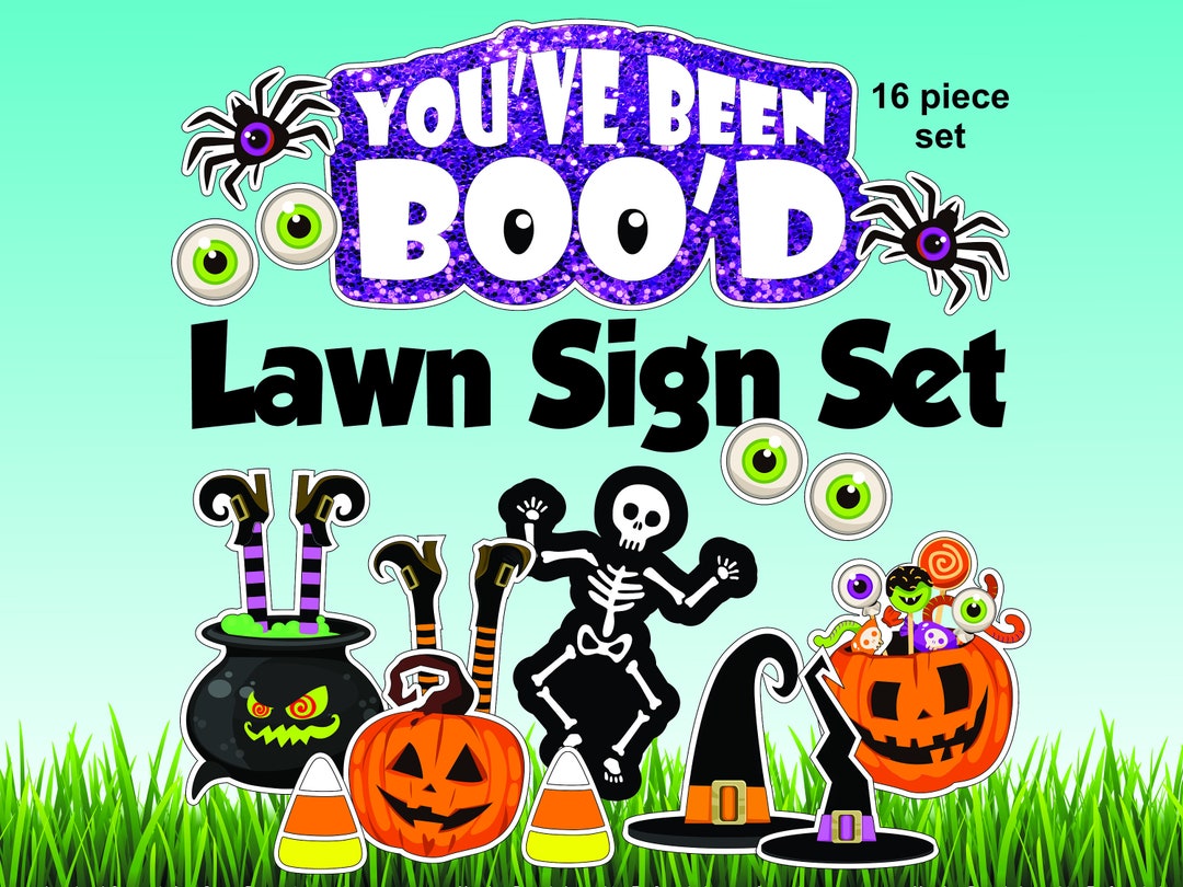 Halloween Yard Sign , Boo Lawn Sign , You've Been Boo'd , Halloween ...