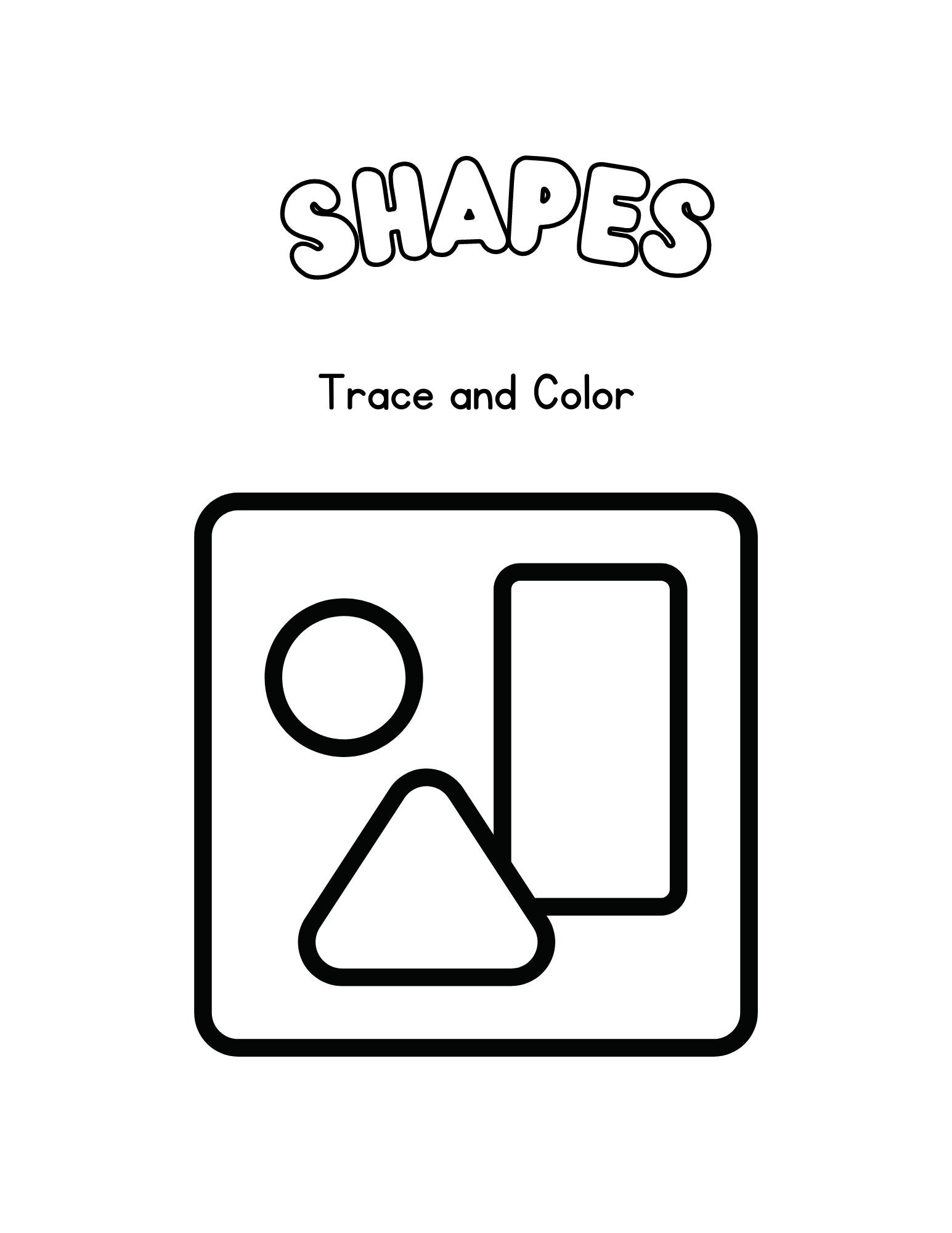 Trace and Color Shapes Preschool Kindergarten Homeschool - Etsy