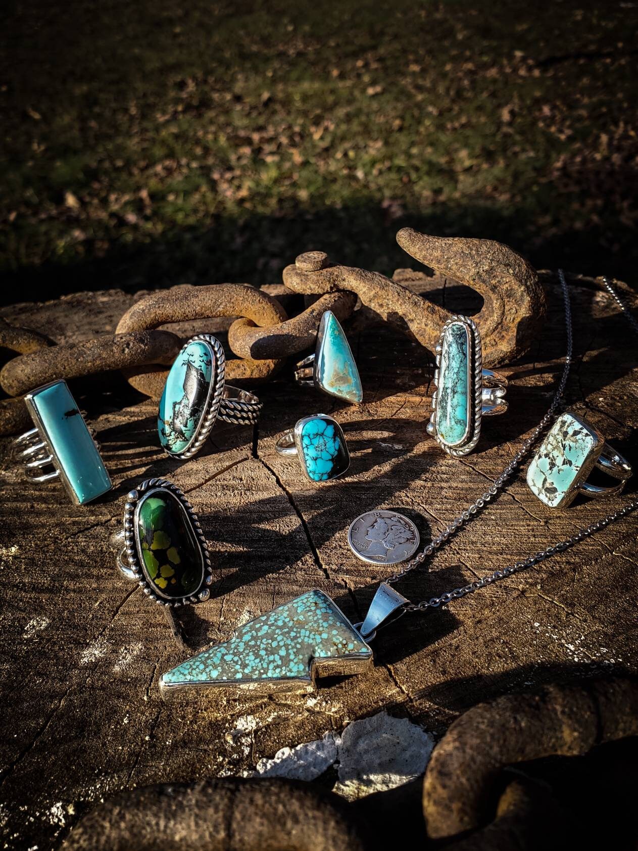 Number 8 Turquoise Lightning Bolt Necklace. Sterling Silver - Etsy