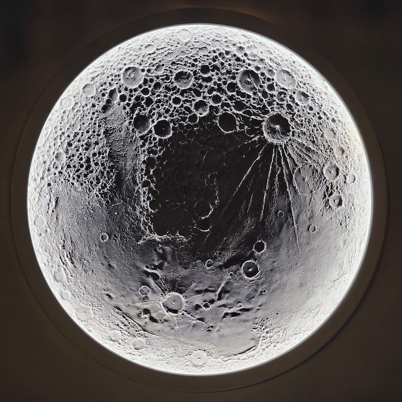 3D LED MOON Wall Art - Etsy