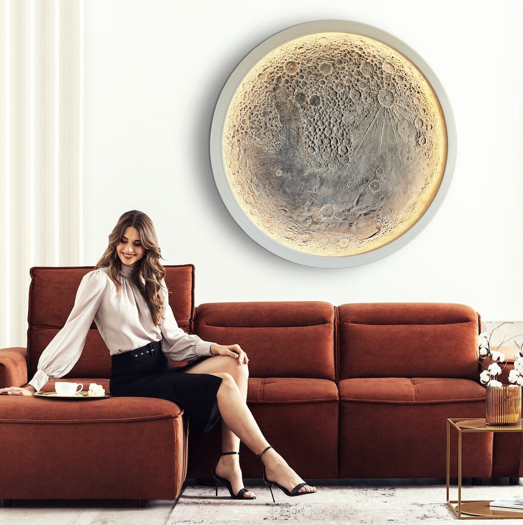 3D LED MOON Wall Art - Etsy