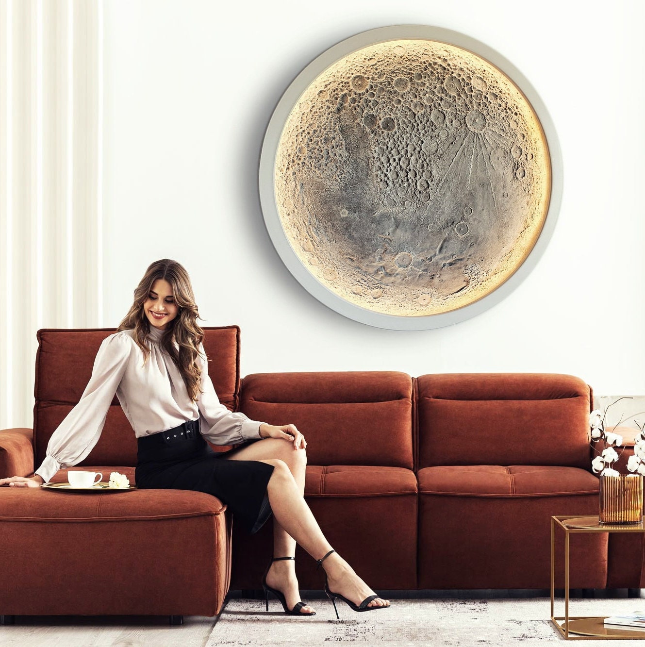 3D LED MOON Wall Art - Etsy