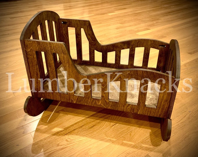 Doll Cradle CNC Files: Wooden Toy Cradle Vector (DXF Template) - Etsy ...