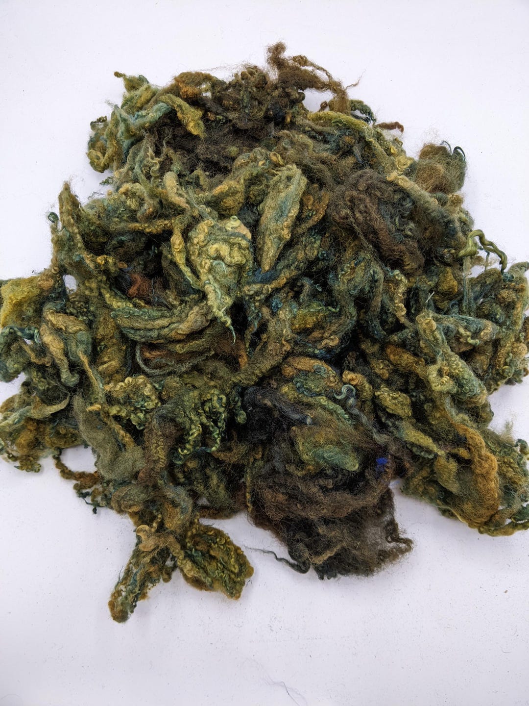 Earthy Blue Faced Leicester X Lock Wool Felting Wool Art Batts Wool ...