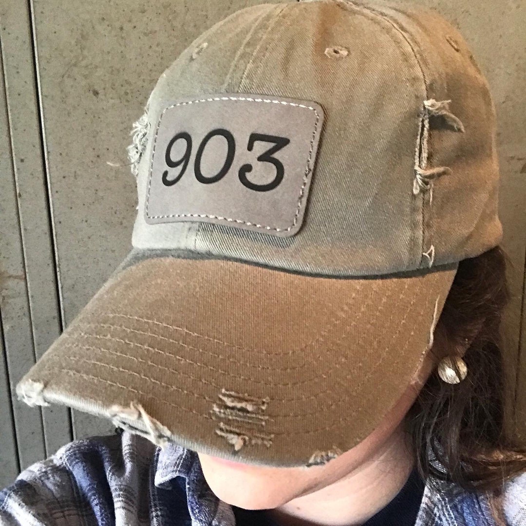 Women’s Area Code Distressed Leather Patch Cap - Etsy