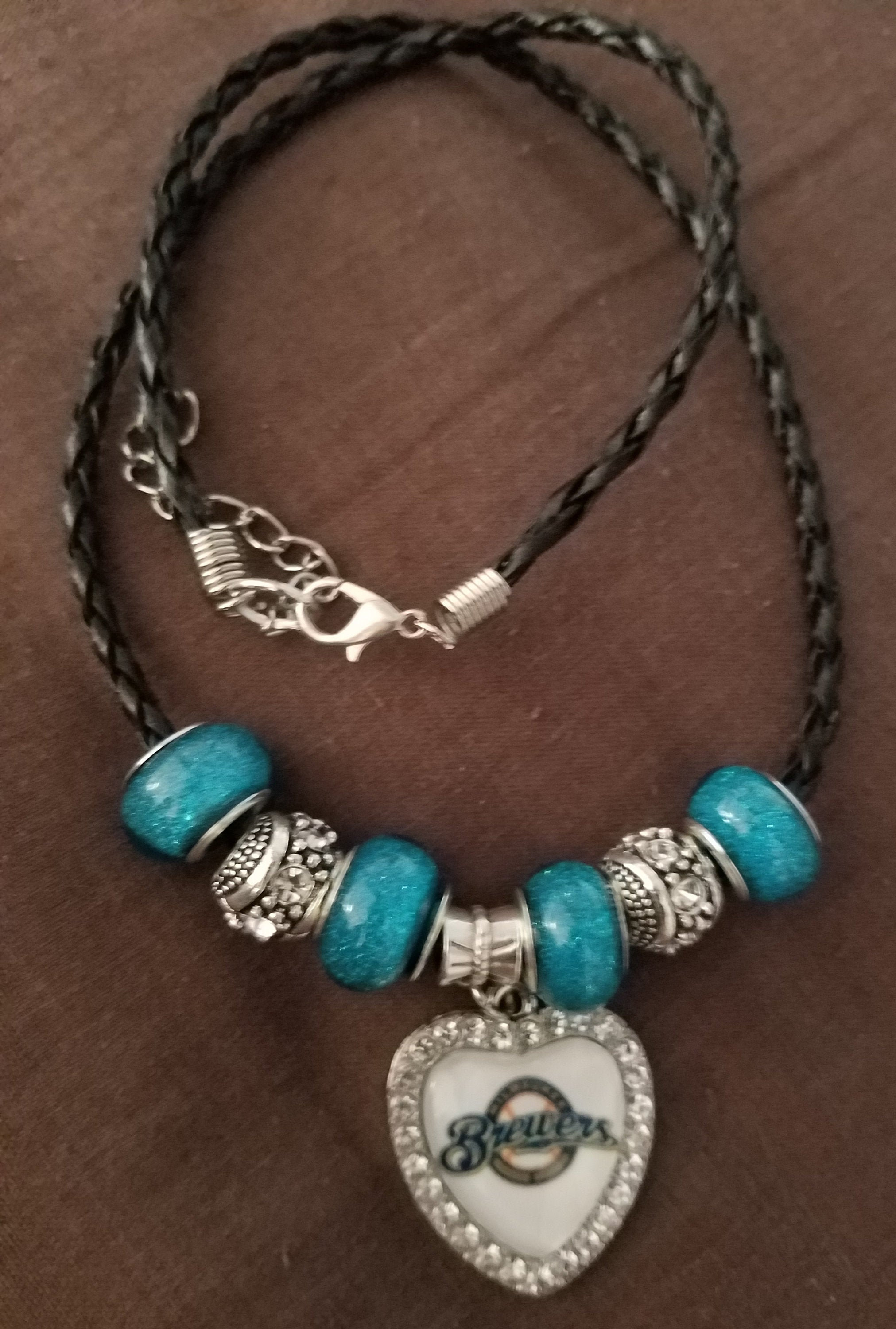 Milwaukee Brewer Necklaces, Bracelets, Handmade Jewelry Glass Beads ...
