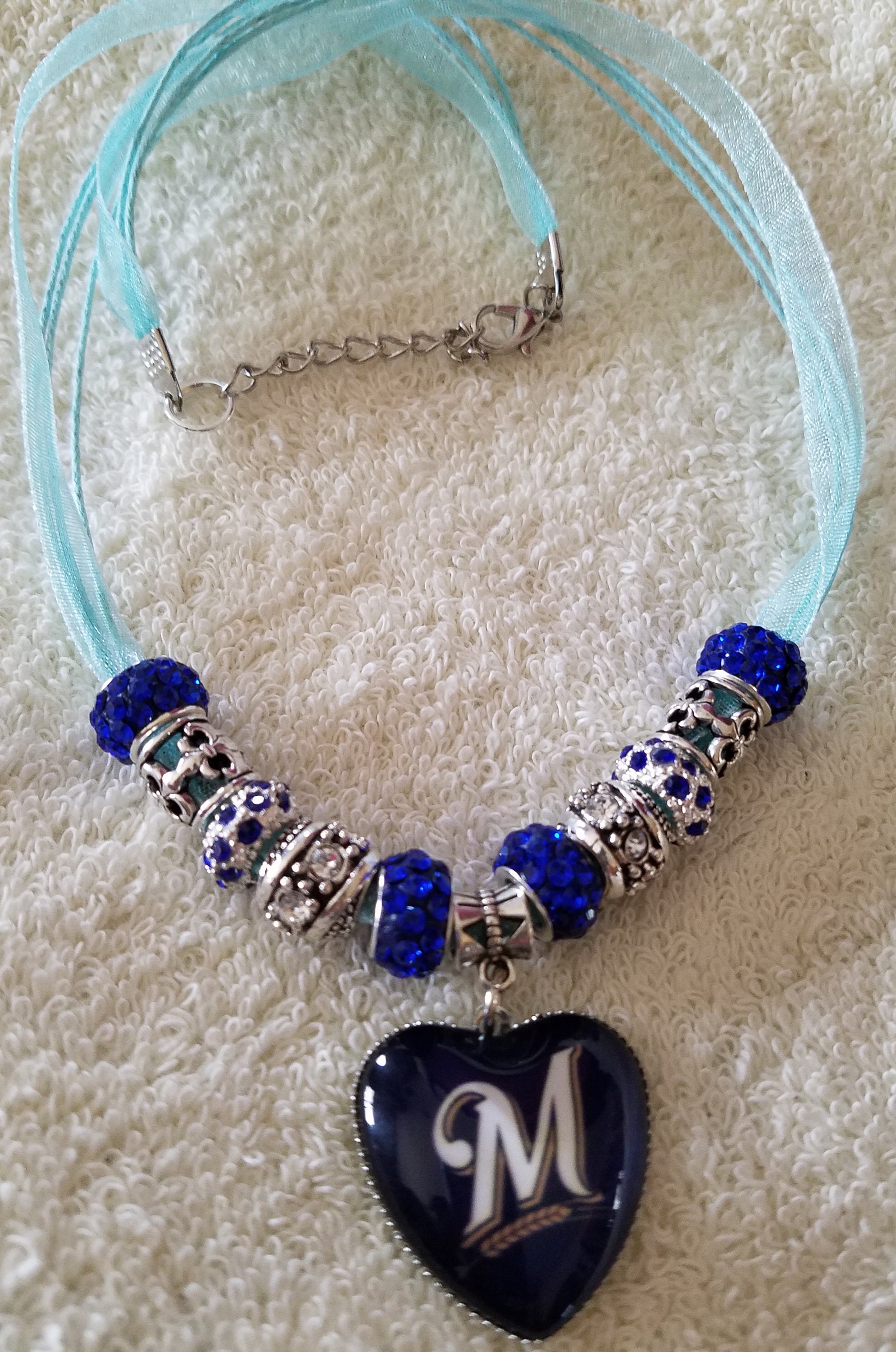 Milwaukee Brewer Necklaces, Bracelets, Handmade Jewelry Glass Beads ...