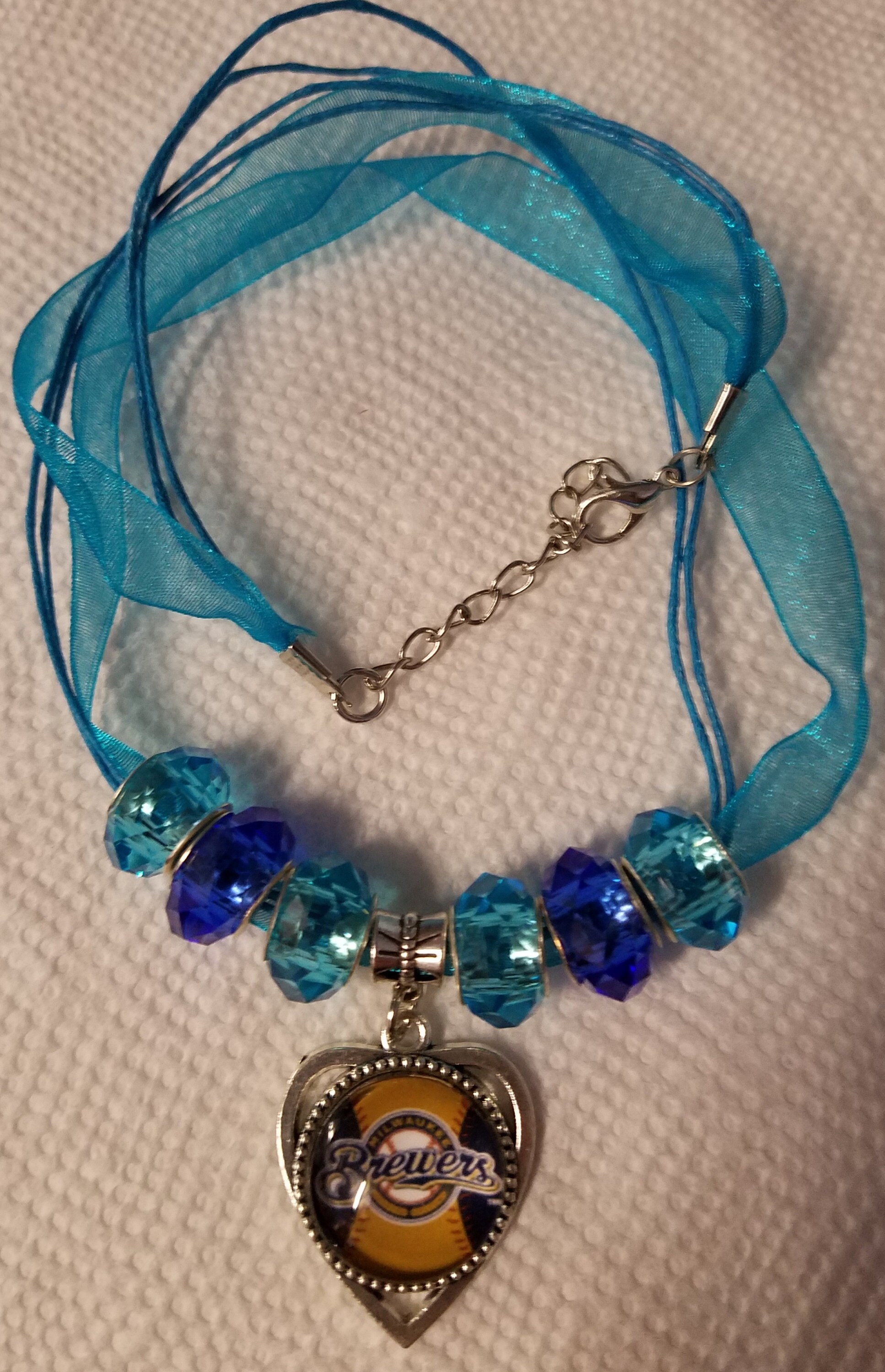 Milwaukee Brewer Necklaces, Bracelets, Handmade Jewelry Glass Beads ...