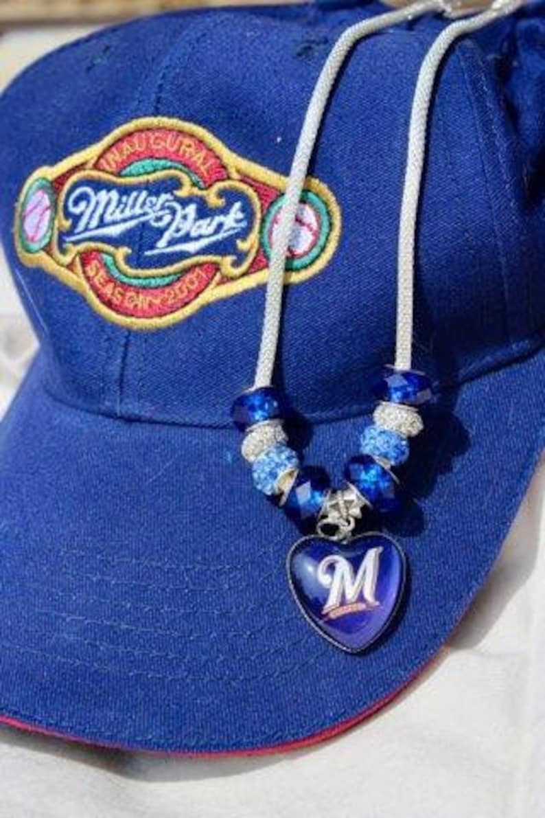 Milwaukee Brewer Necklaces, Bracelets, Handmade Jewelry Glass Beads ...