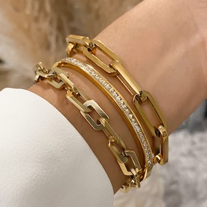 Bracelet Stack Bracelet Chain Bracelet for Women Gold Bracelets Set ...