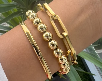 Gold Bracelet Stack | Etsy