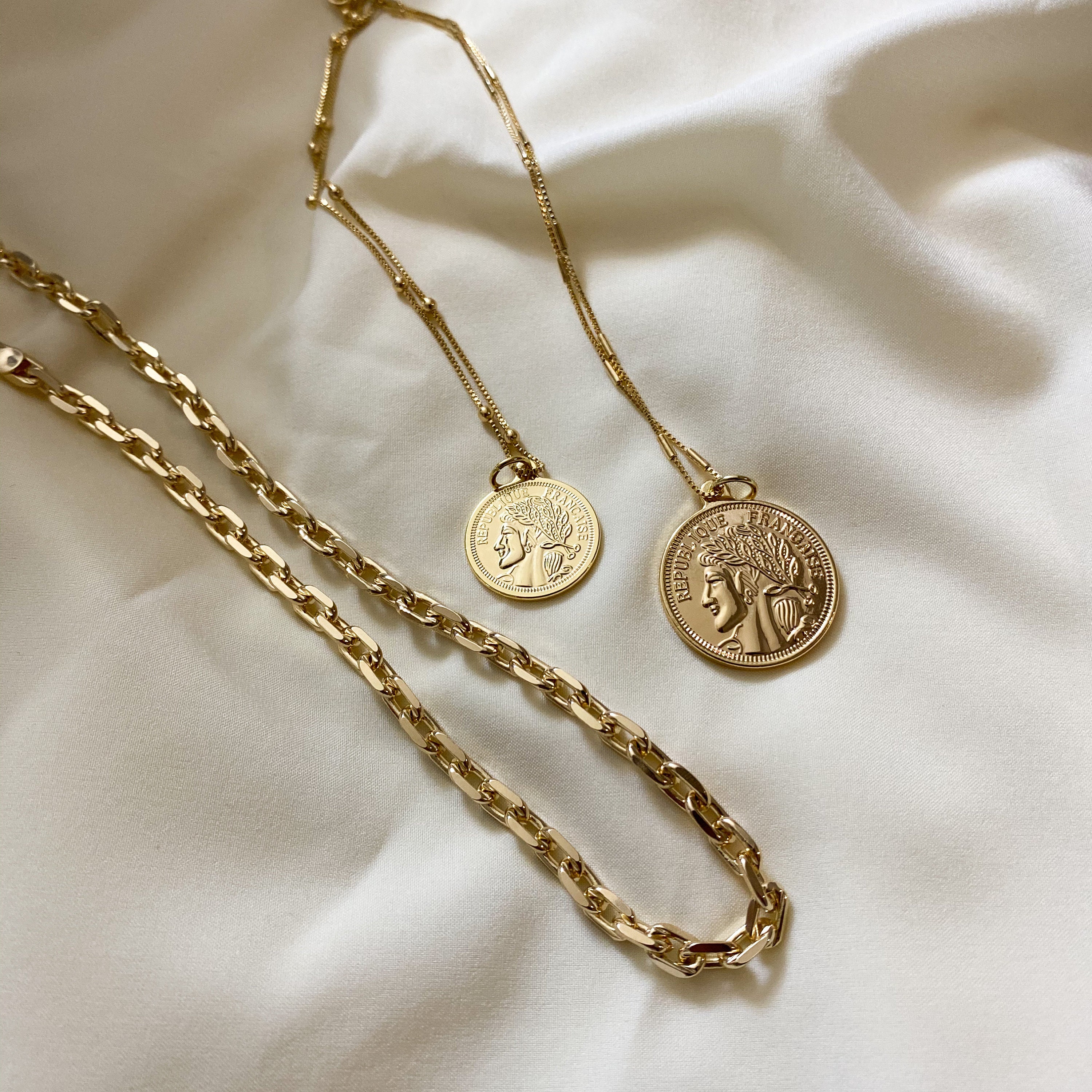 Layer Necklace Set Chain Necklace Gold Necklace Set Gold - Etsy