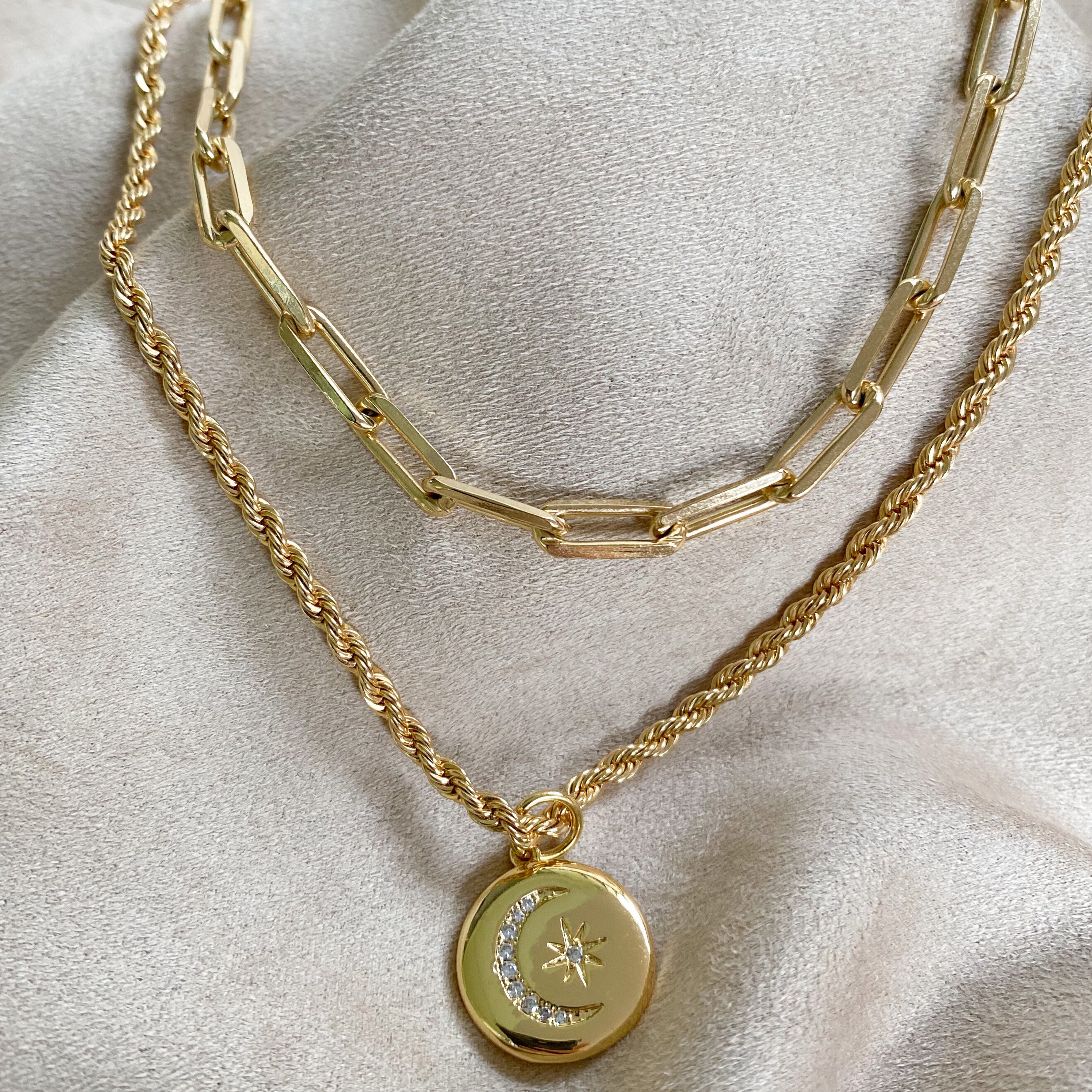 Gold Rope Chain Necklace for Women Gold Link Chain Choker | Etsy