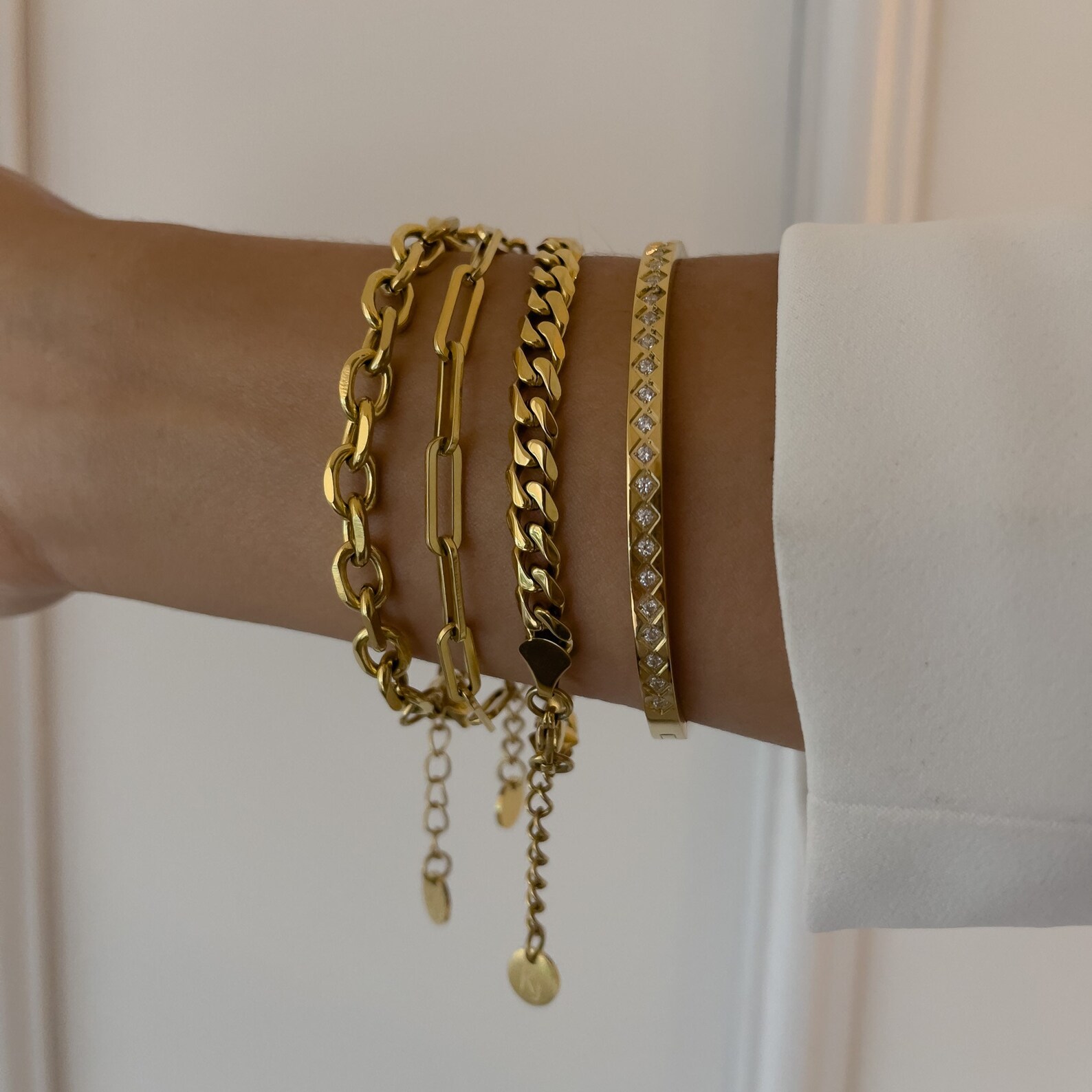 Link Chain Bracelet Stacking Bracelets Gold Paperclip Chain - Etsy Canada