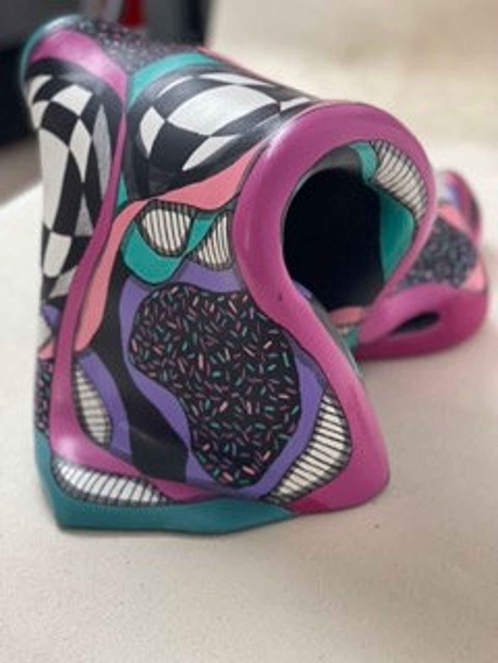 Stunning Big Ceramic Handmade Work of Art, Free Standing - Hand Painted ...