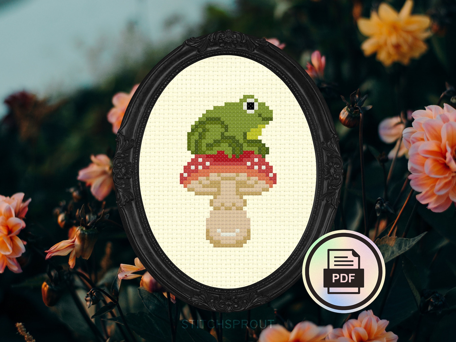 Tiny Frog Friend Modern Cross Stitch Pattern Instant - Etsy