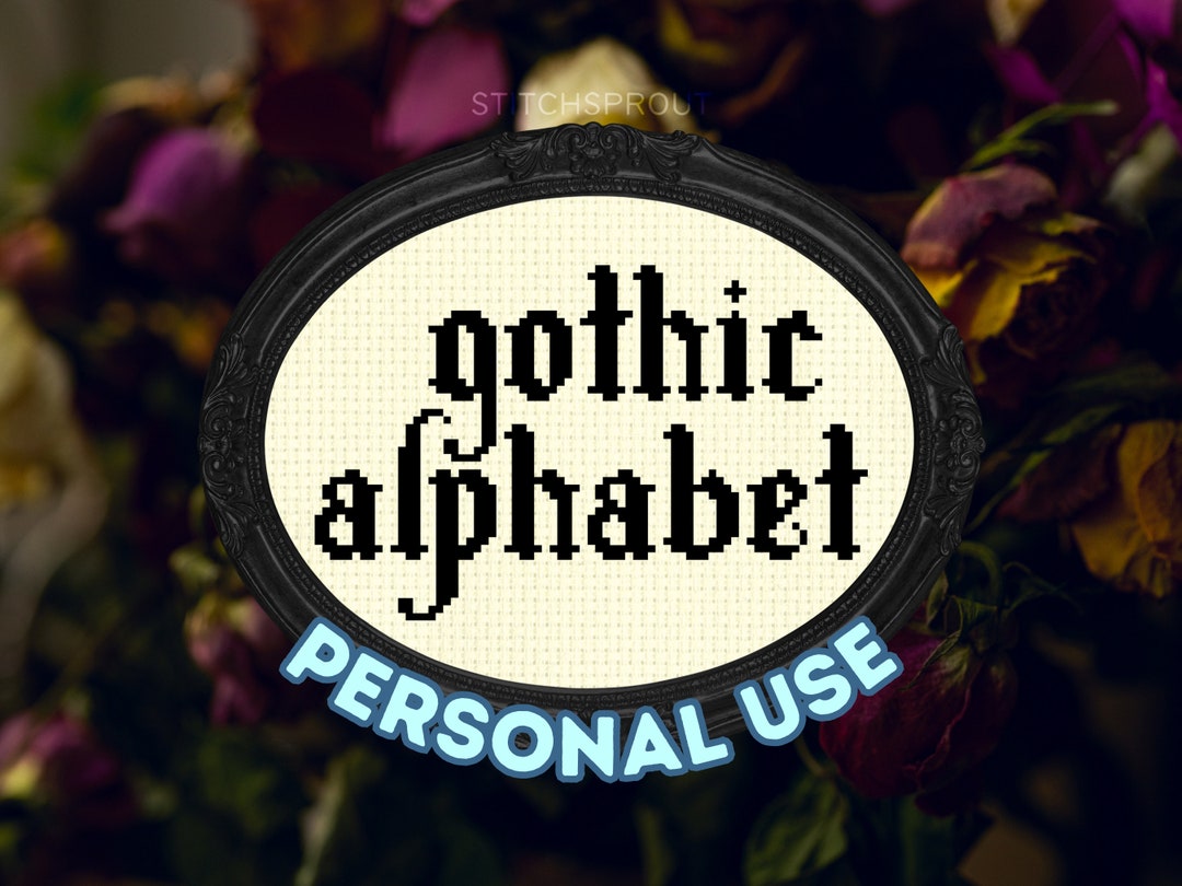 Gothic Victorian Alphabet Cross Stitch Pattern (personal Use) | Vintage ...