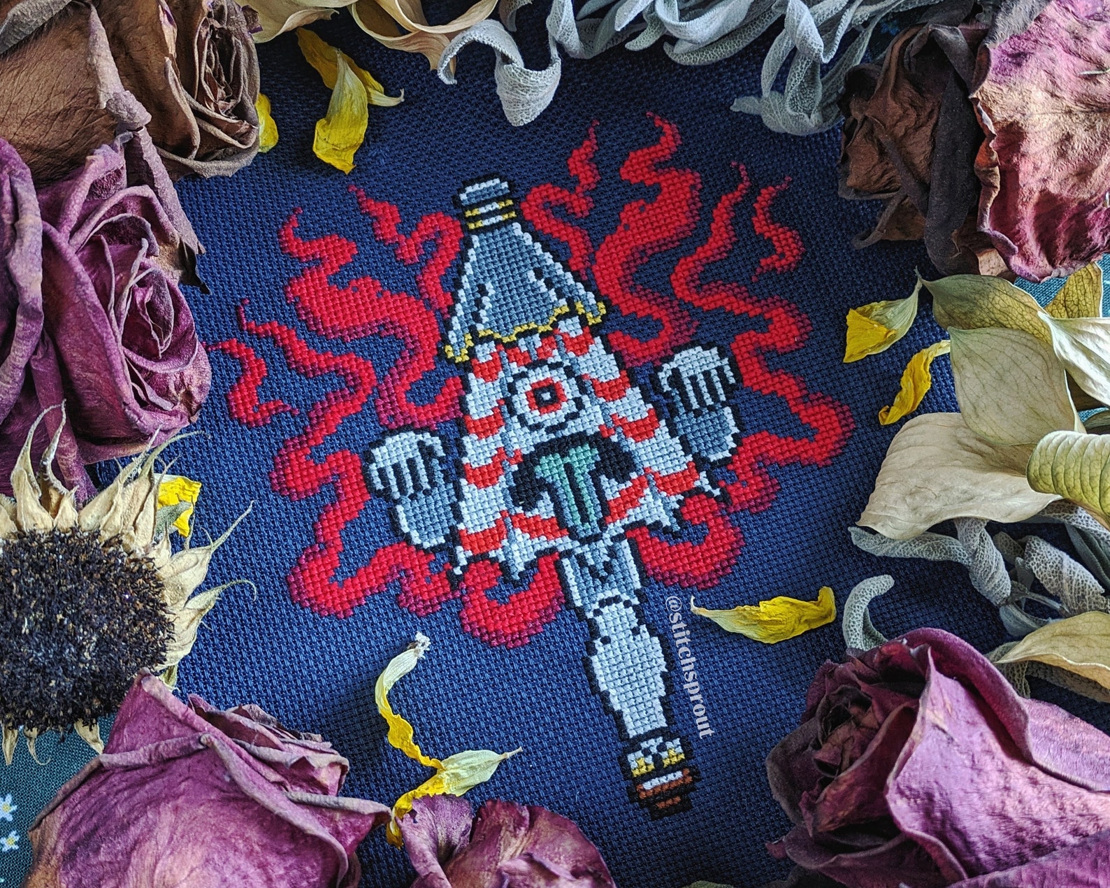 Karakasa Kozo Yokai Cross Stitch Pattern | Japanese Folklore Umbrella ...