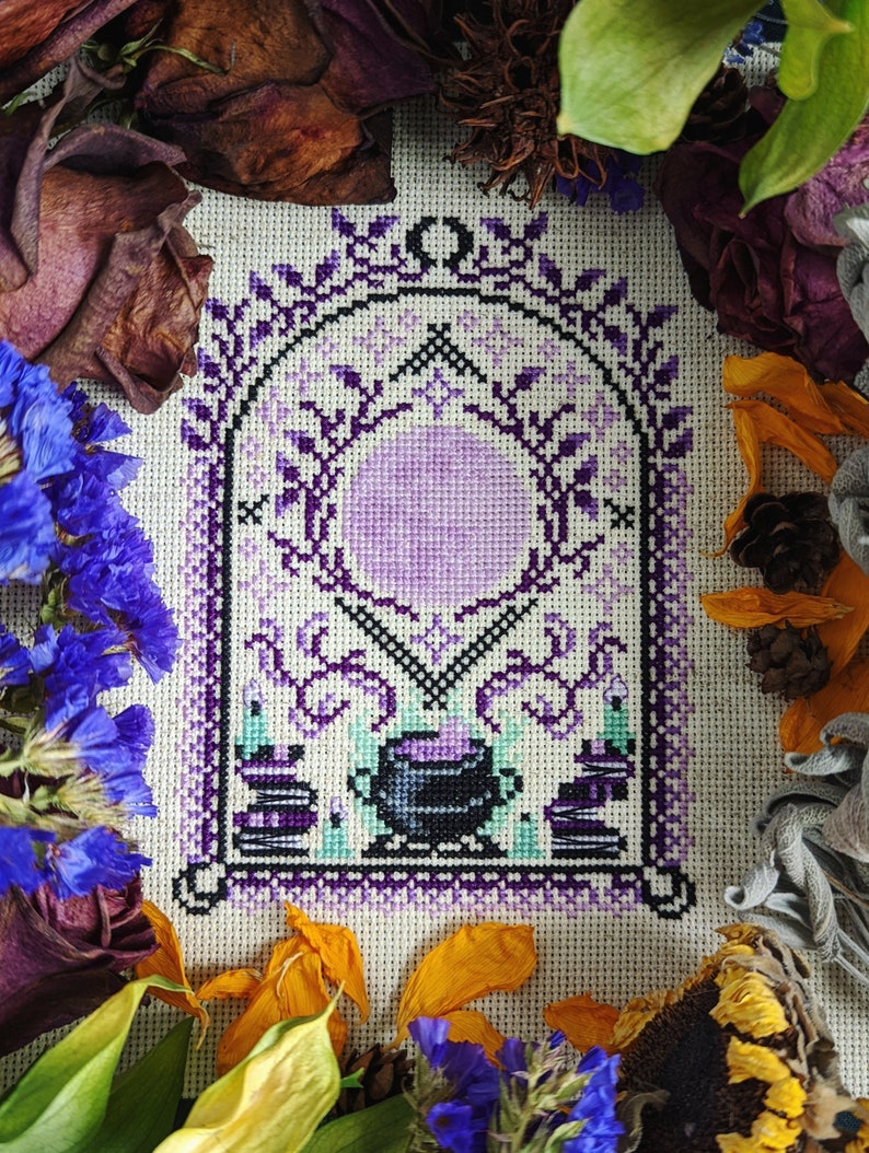 Under the Sanguine Moon Cross Stitch Pattern | Season of the Witch ...