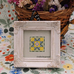 Mini Barn Quilt Cross Stitch Pattern | Country Cottagecore Design ...