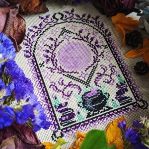 Under the Sanguine Moon - Gothic Cross Stitch Pattern - Instant ...