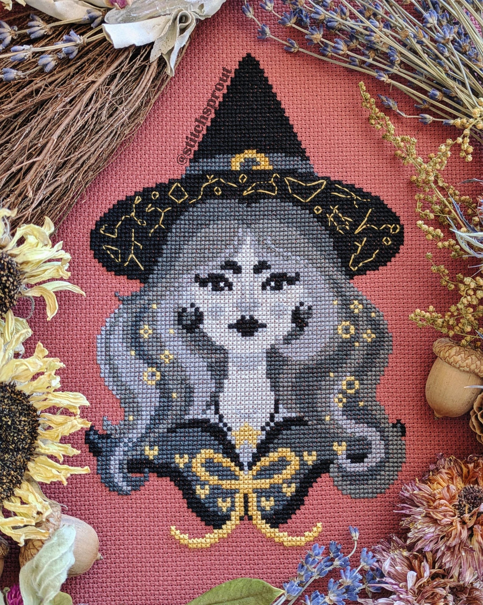 Celestial Constellation Witch Cross Stitch Pattern | Witchcraft ...
