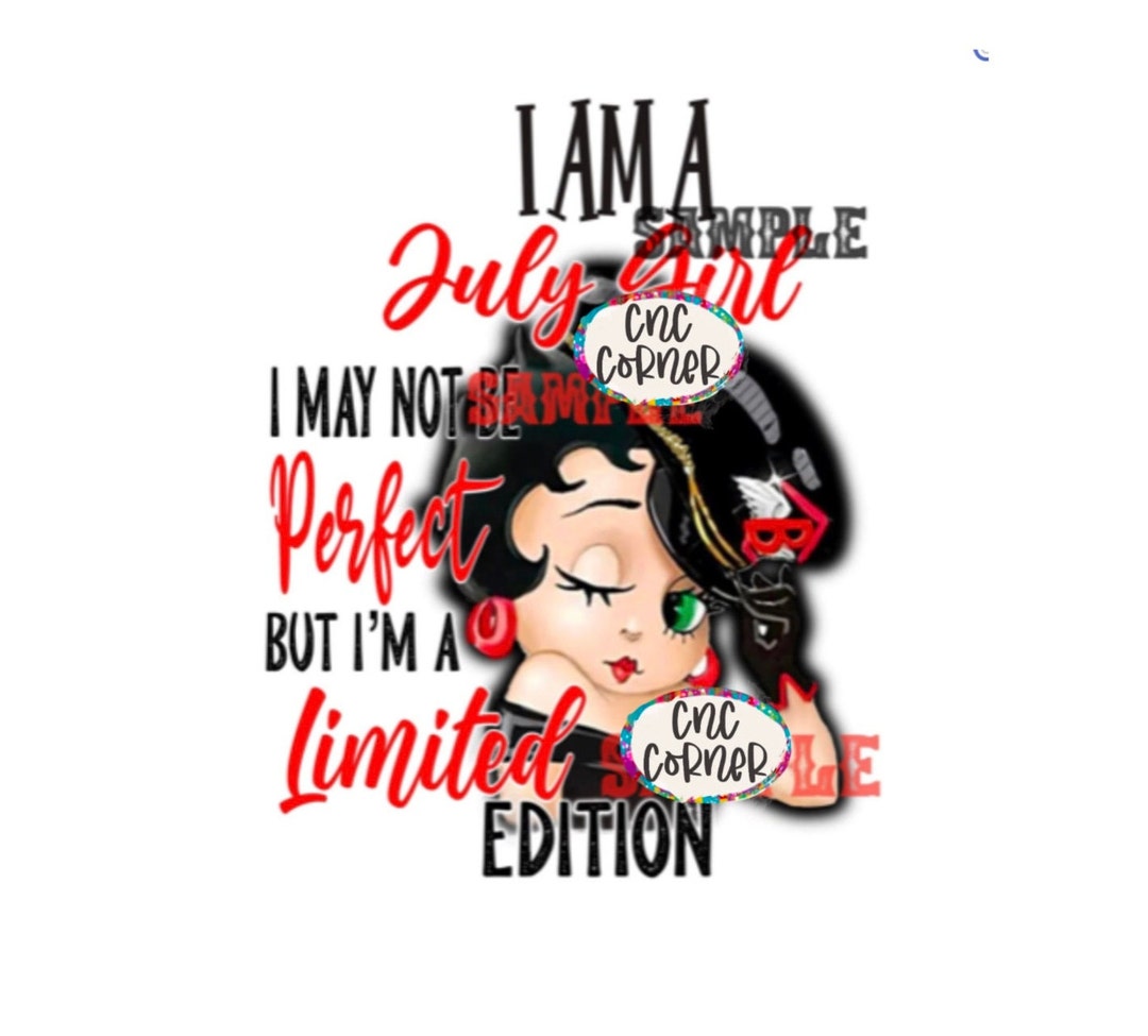 July Girl Bday Png Sublimation DTG Dtf Printable Design - Etsy