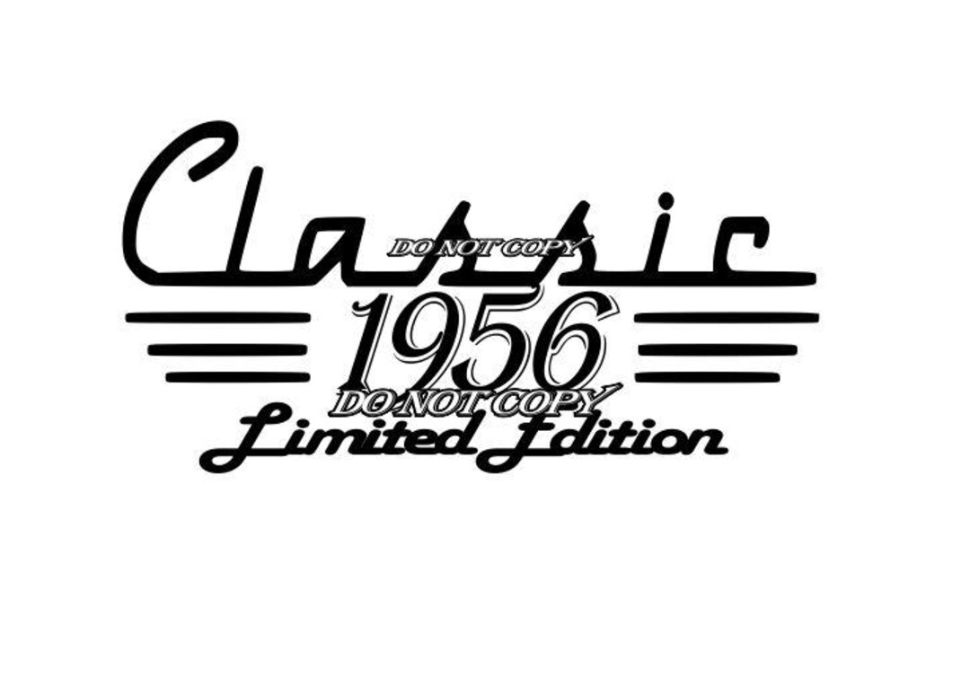 CLASSIC LIMITED Edition 1956 Png Svg Design Dtf Screen Print ...