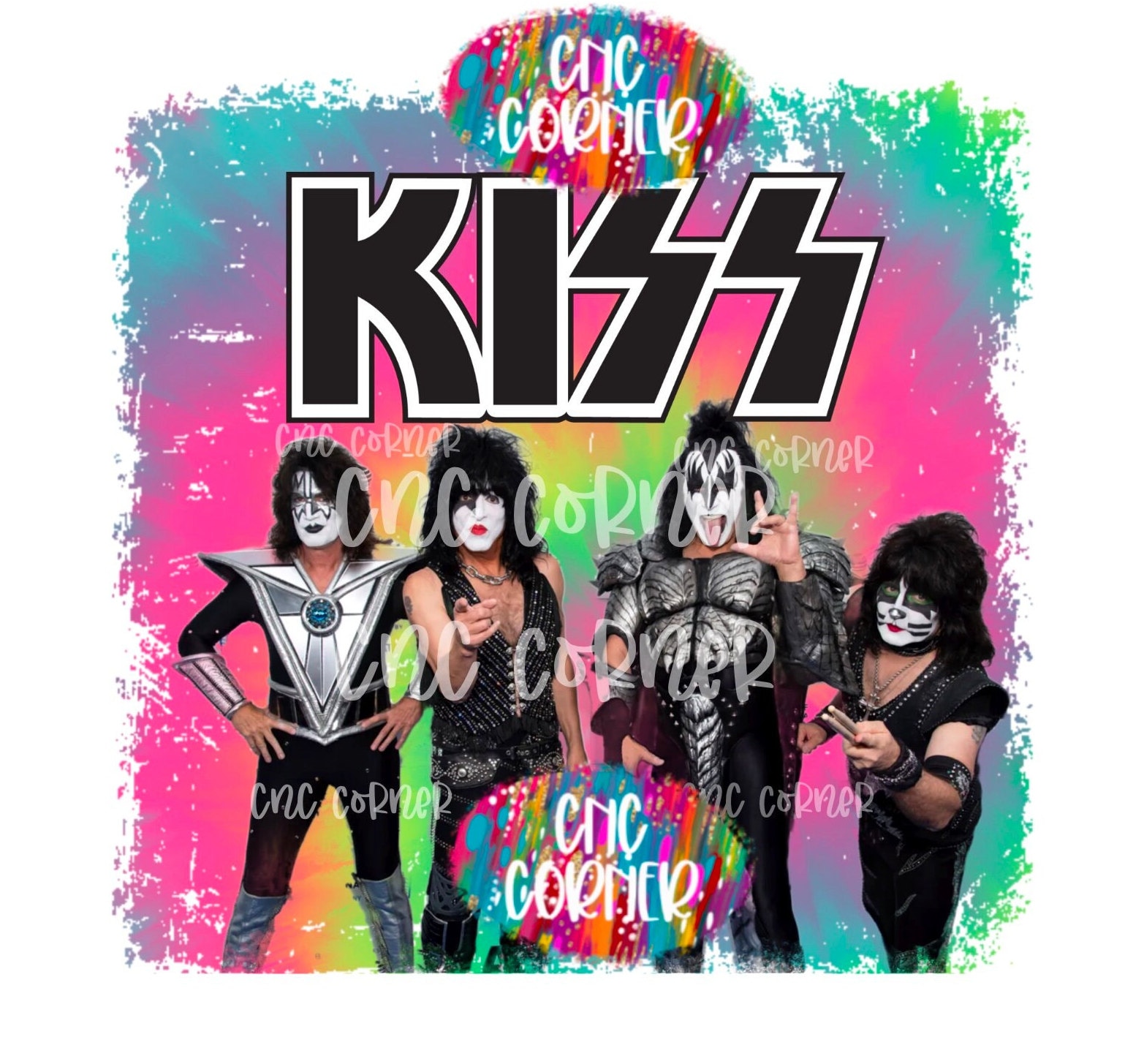 KISS ROCKBAND Heavy Metal Sublimation Png Dtf Dtg Design for Printing ...