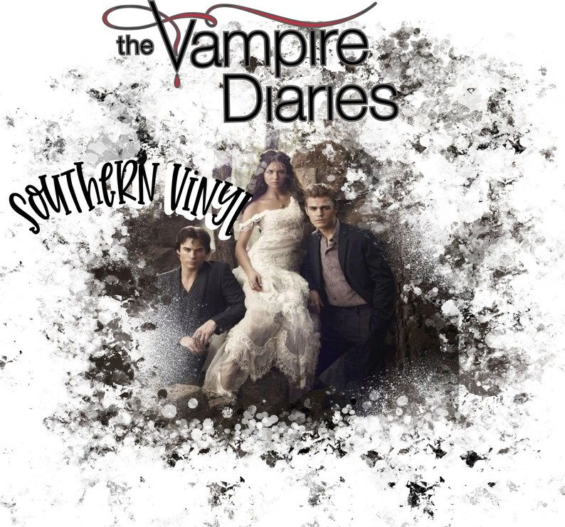 Vampire diaries watercolor splash png sublimation design | Etsy