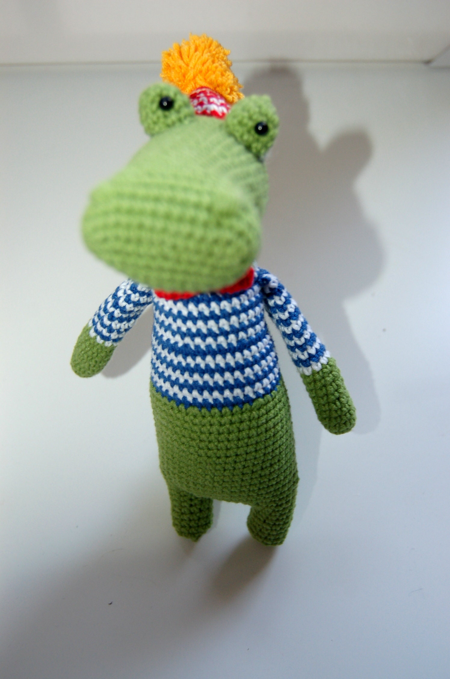 Rene Yacare Caiman, Hand Knit Crocodile, Toy Gift, Stuffed Animal ...