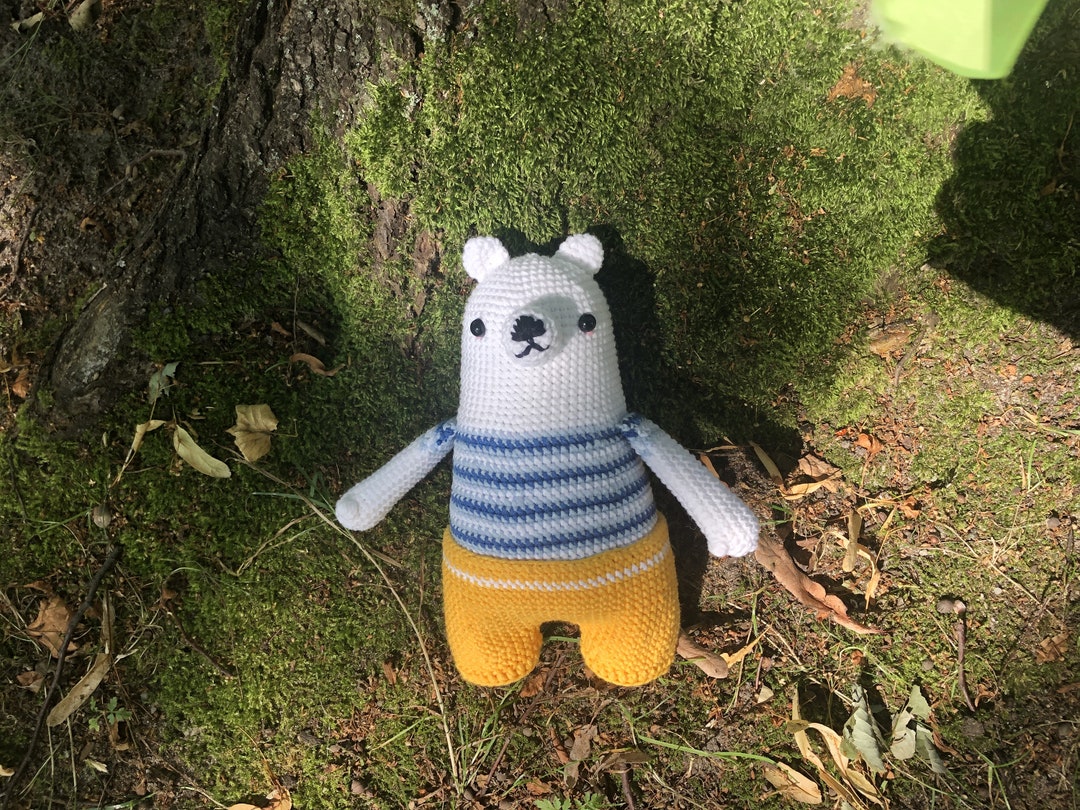 Horacio Polar Bear, Polar Bear Crochet Toy, Stuffed Animal, Nursery Toy ...