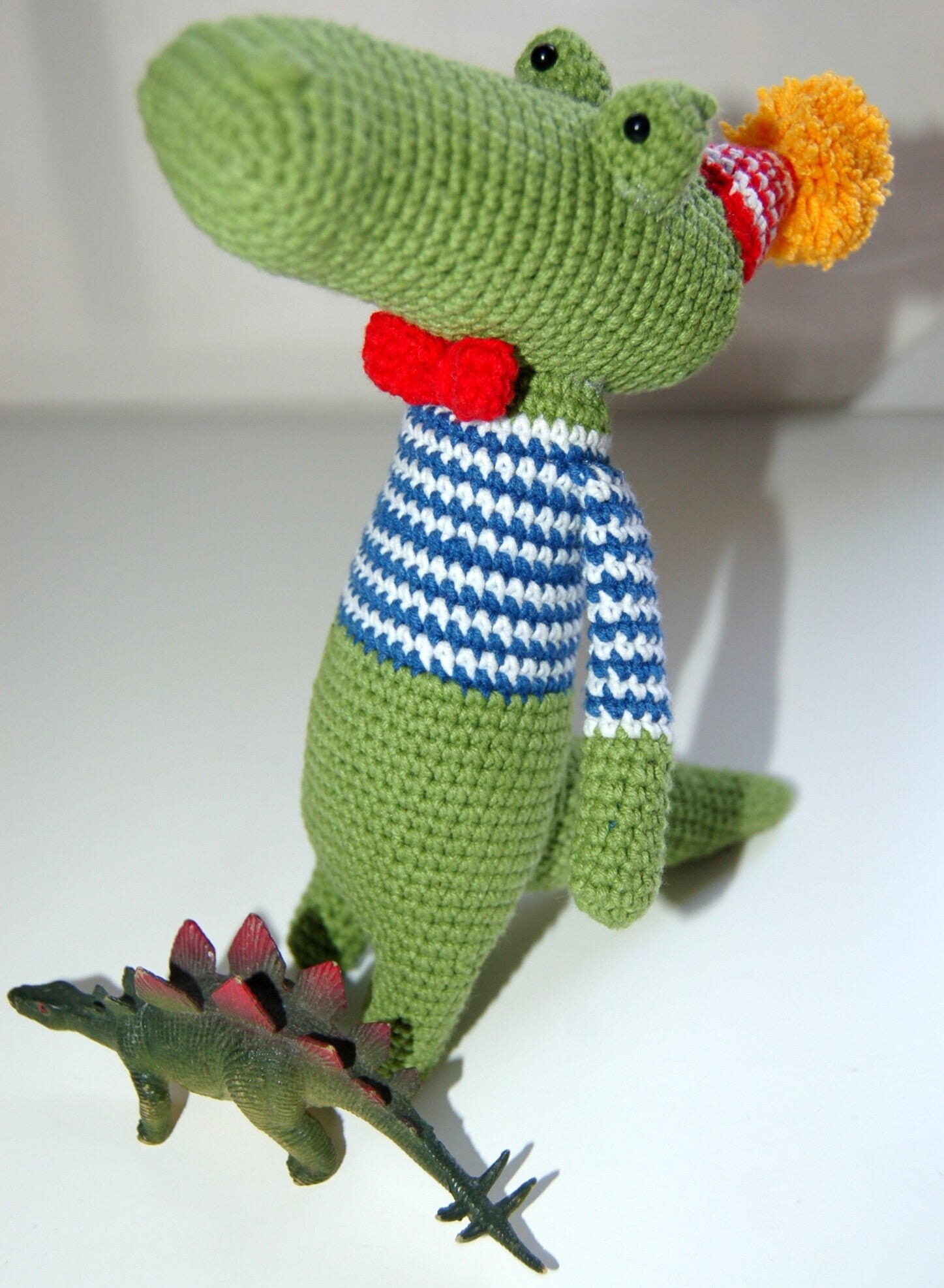 Rene Yacare Caiman, Hand Knit Crocodile, Toy Gift, Stuffed Animal ...
