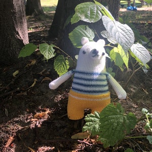 Horacio Polar Bear, Polar Bear Crochet Toy, Stuffed Animal, Nursery Toy ...