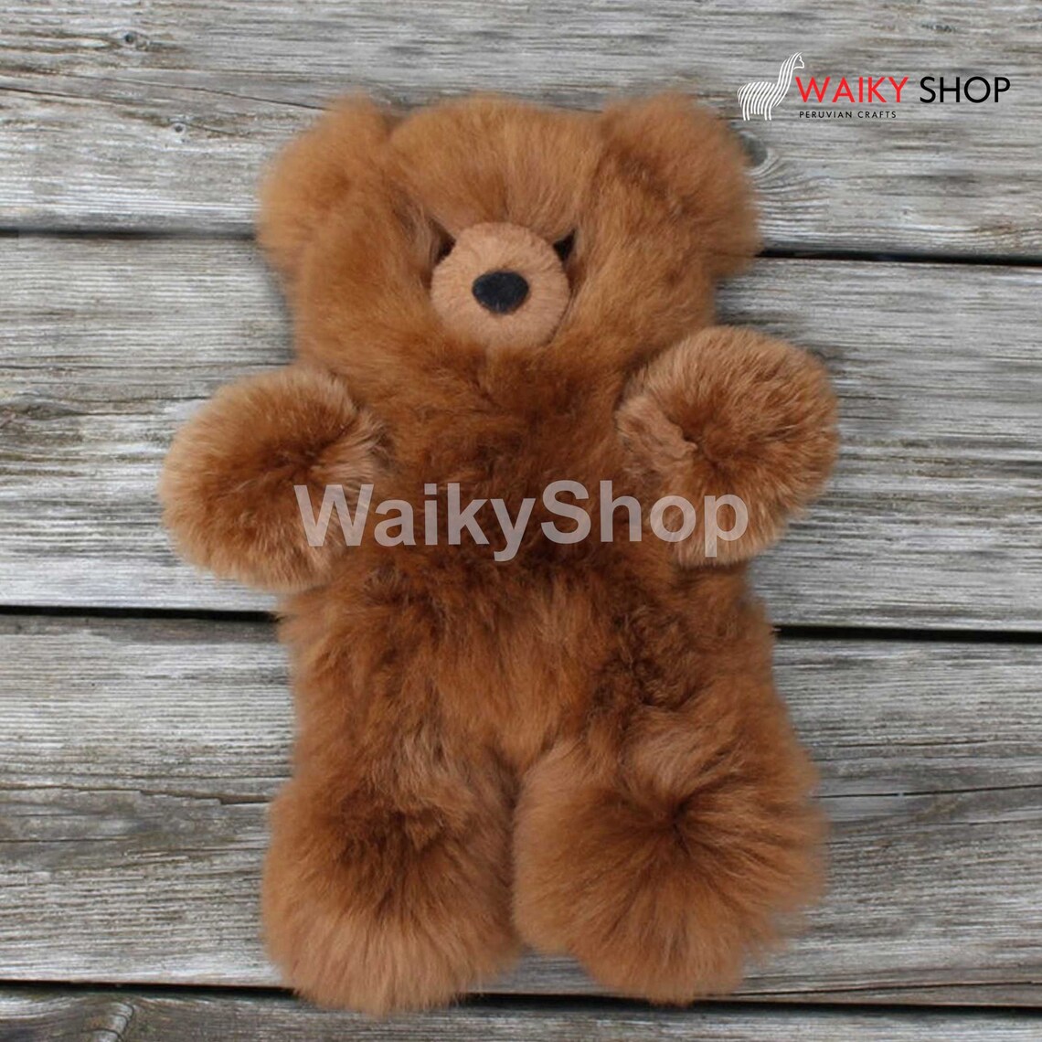 Beige Alpaca Teddy Bear 14 and 12 Inch Beige Baby Alpaca - Etsy