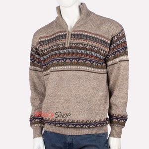 Alpaca Cardigan Sweater for Men, Men's Wool Sweater, Alpaca Sweater Men ...