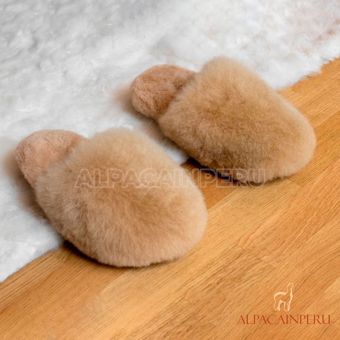 Sandal Style Slippers, Alpaca Slippers, Birthday Gift Slippers, Soft ...