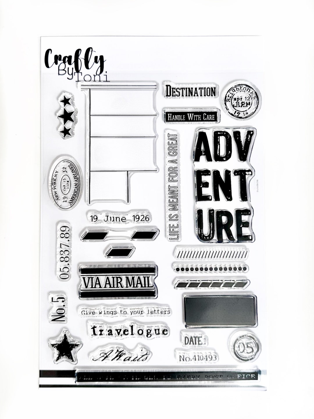 Crafty by Toni Stamp Set CBT0002 - Etsy UK