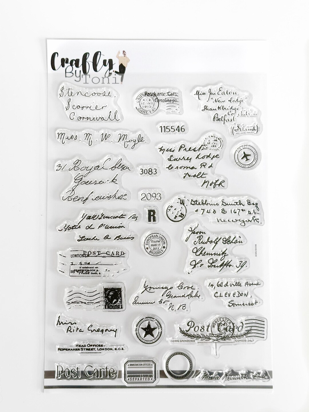 Crafty by Toni Adresses & Signatures A5 Stamp Set CBT0013 - Etsy