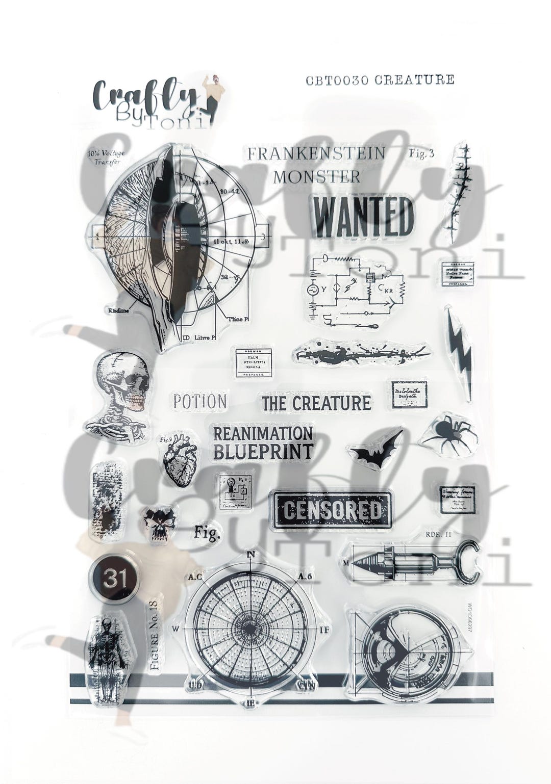 Crafty by Toni Creature A5 Stamp Set CBT0030 - Etsy